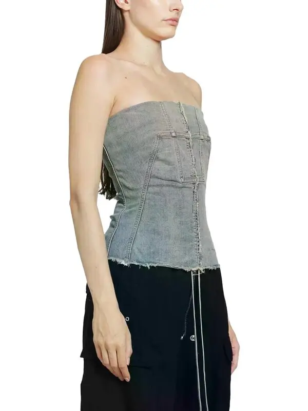 Rick Owens Strapless Bustier Top - Blue