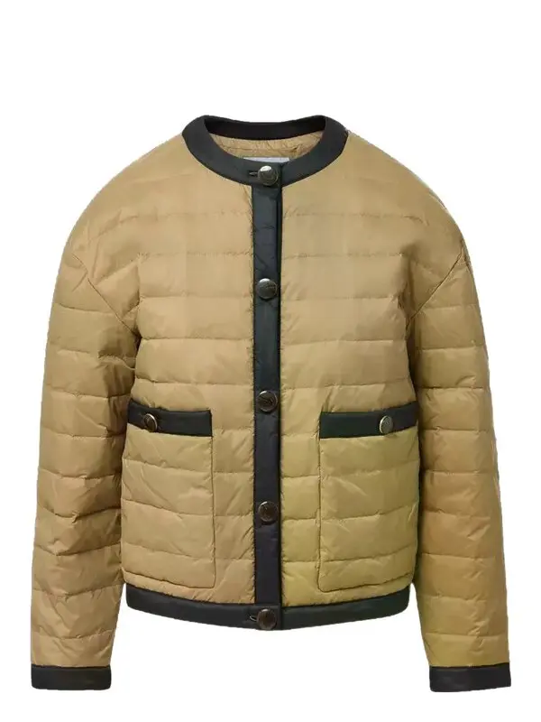 Veronica Beard Pearson Quilted Down Jacket - Neutrals