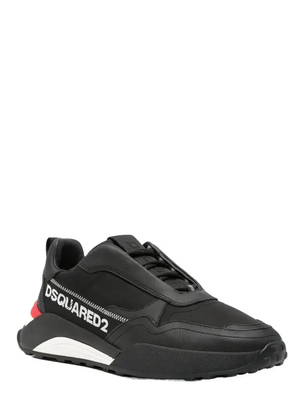 Dsquared2 Panelled Logo Detail Sneakers - Black