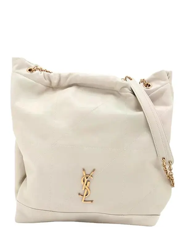Saint Laurent Quilted Lambskin Jamie Pochette Tote Bag - Neutrals