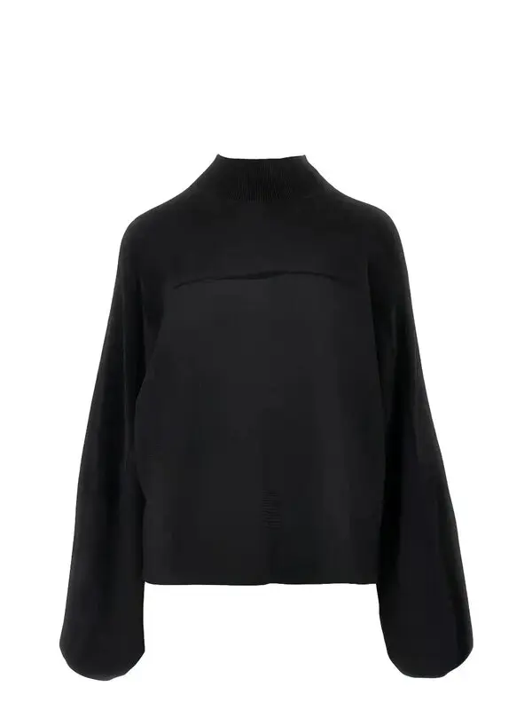 Emporio Armani High Neck Panelled Sweatshirt - Black