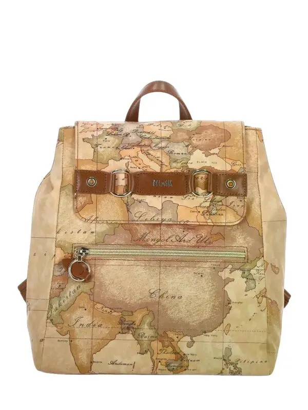 ALVIERO MARTINI 1° CLASSE Map Print Backpack - Neutrals