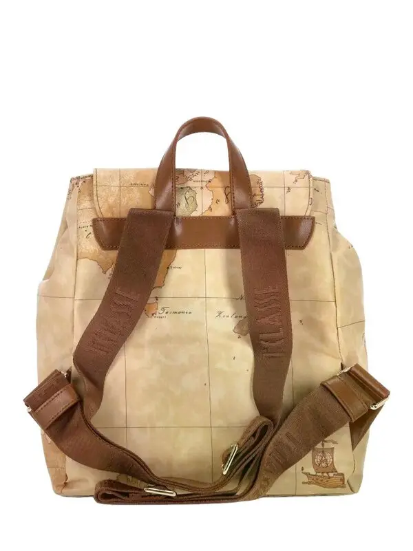 ALVIERO MARTINI 1° CLASSE Map Print Backpack - Neutrals