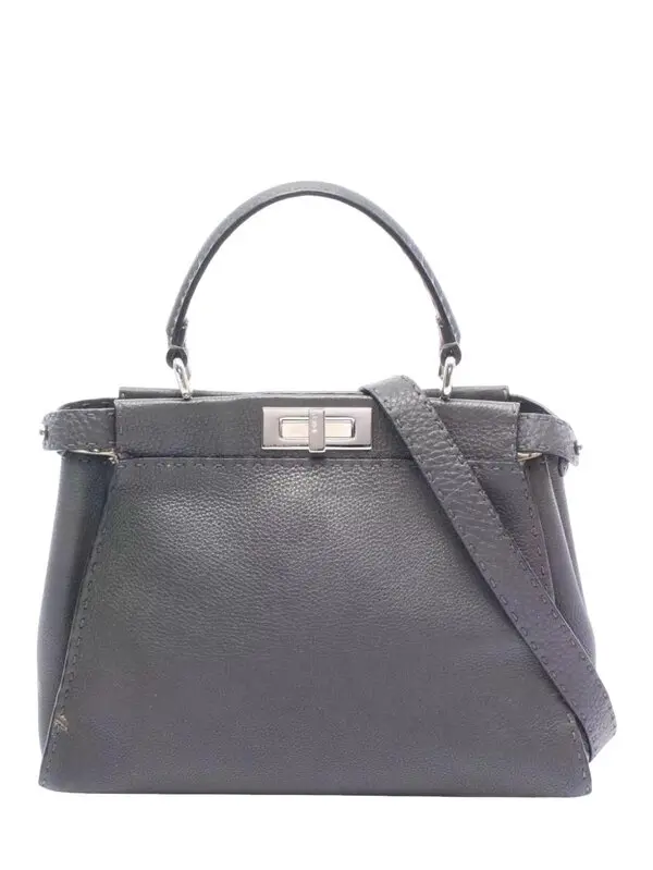 Fendi Medium Peekaboo Iconic Satchel - Grey