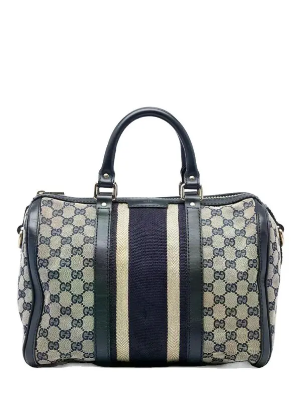 Gucci Medium Gg Canvas Web Joy Boston Bag Satchel - Neutrals