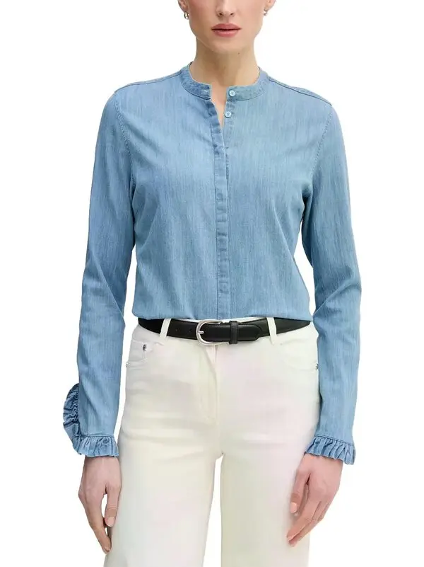 MOS MOSH Mattie Ruffled Cuff Shirt - Blue