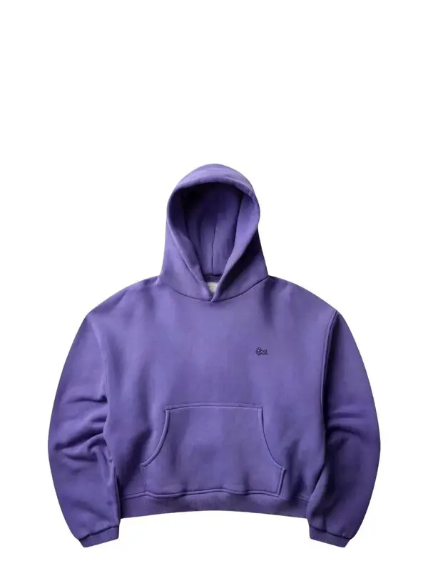 ERL Script Logo-embroidered Hoodie - Purple