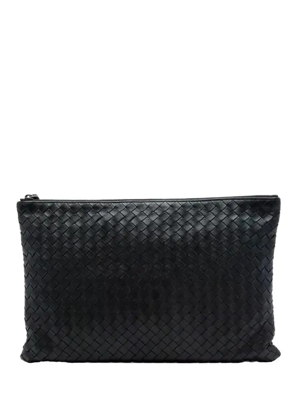 Bottega Veneta Nappa Intrecciato Clutch Bag - Black