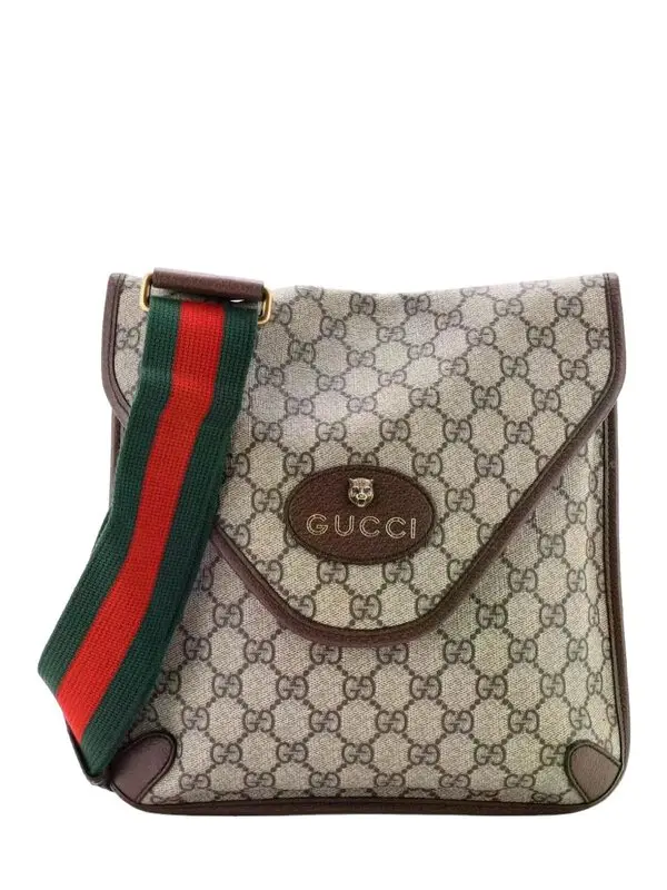 Gucci Gg Coated Canvas Messenger Bag - Brown