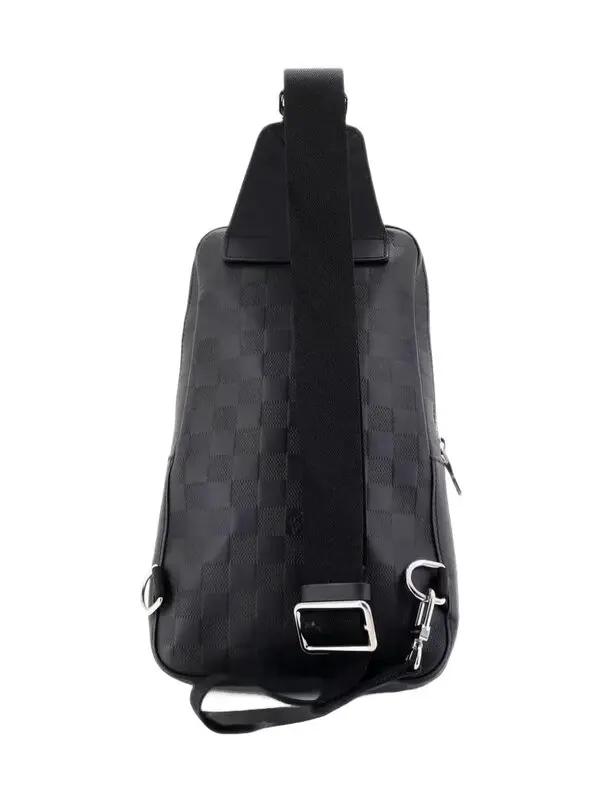 LOUIS VUITTON Avenue Sling Bag Damier Infini Leather Shoulder Bag - Black