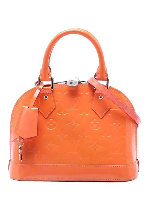 LOUIS VUITTON Monogram Vernis Alma Bb Satchel - Orange