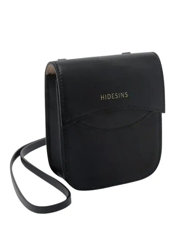 HIDESINS Logo Print Foldover Shoulder Bag - Black