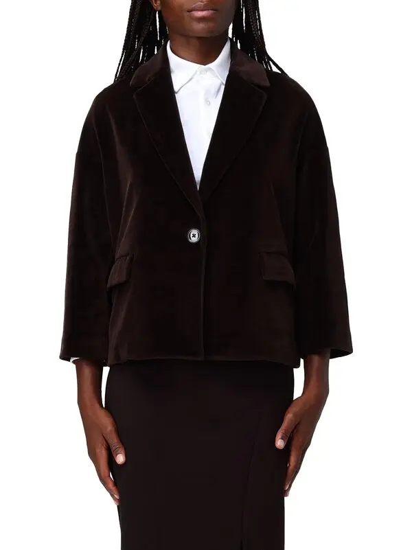 CIRCOLO 1901 Velvet Blazer - Brown