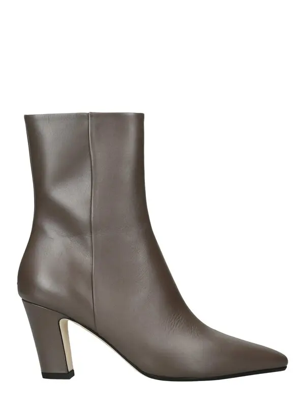 AeydĒ Leather Ankle Boots With Block Heel - Brown