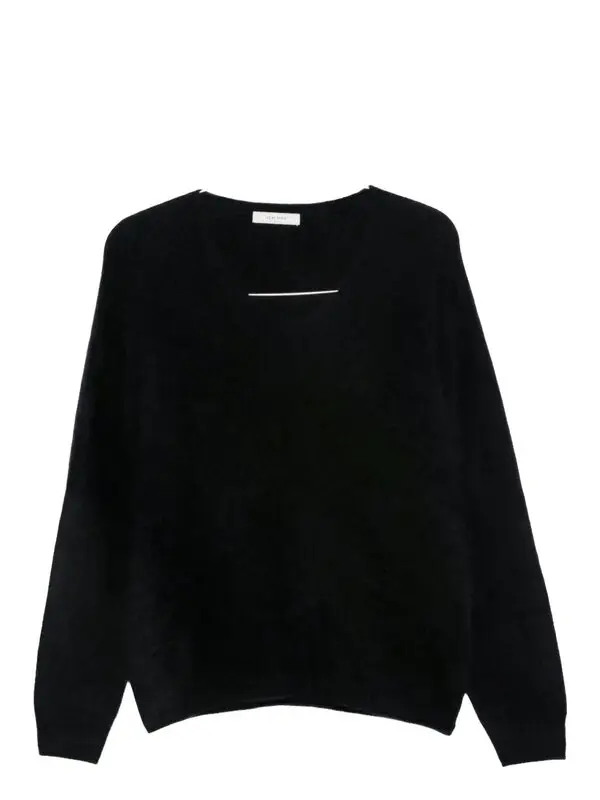 IVORY PARIS Dolly V-neck Sweater - Black