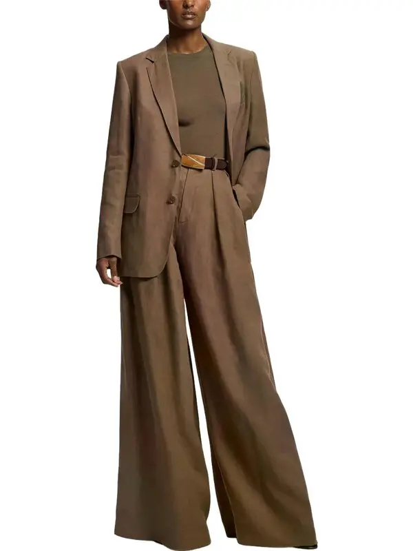 Ralph Lauren Pleated Palazzo Pants - Brown