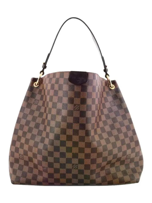 LOUIS VUITTON Damier Mm Hobo Bag - Brown