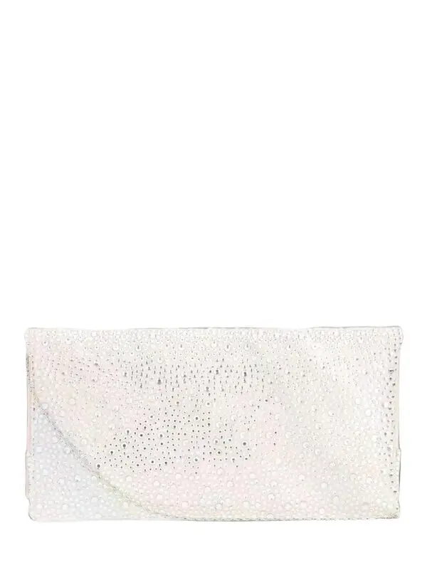 TWENTY FOURHAITCH Siria Crystal-embellished Clutch Bag - Neutrals