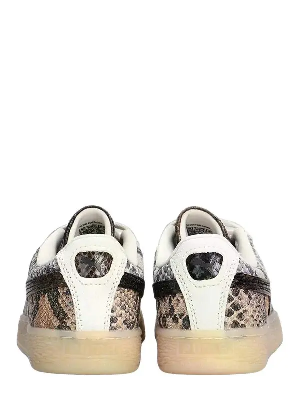 PUMA Snakeskin Effect Lace-up Low Top Sneakers - Grey