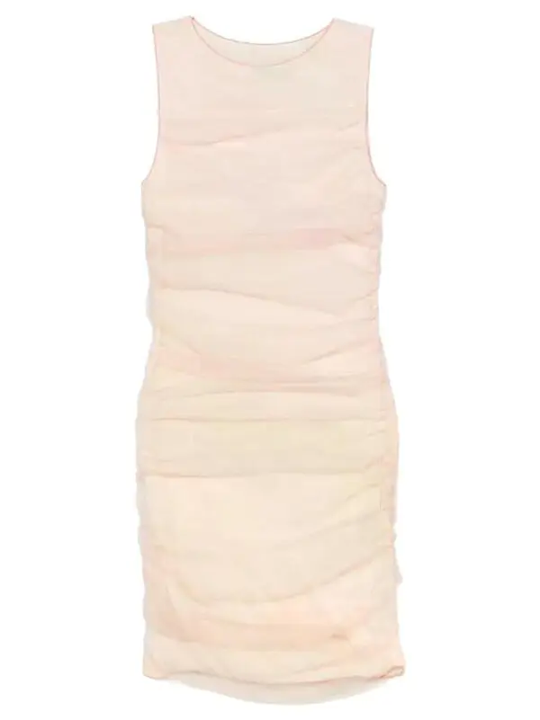 Patrizia Pepe Ruched Sleeveless Mini Dress - Pink