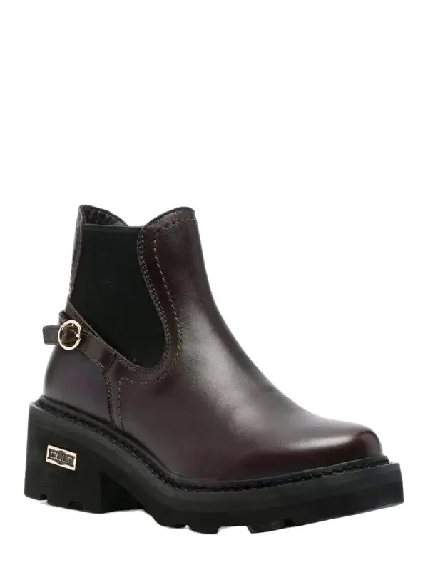 CULT Grace Buckle-detail Leather Chelsea Boots - Brown
