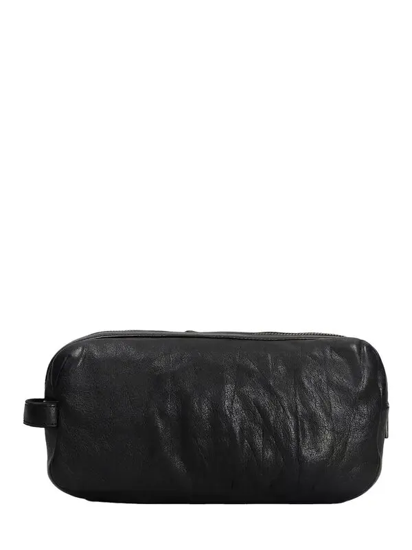 Officine Creative Helmet 054 Leather Clutch Bag - Black