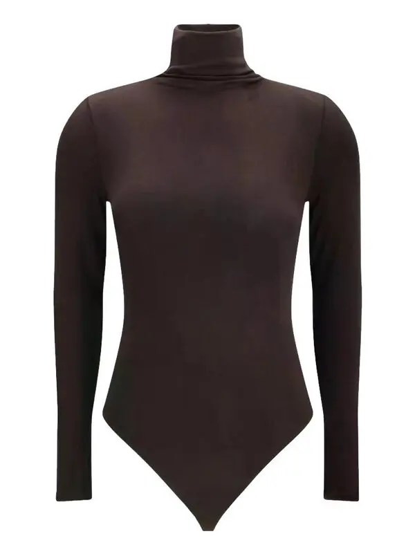 Wolford Colorado String Turtleneck Bodysuit - Brown