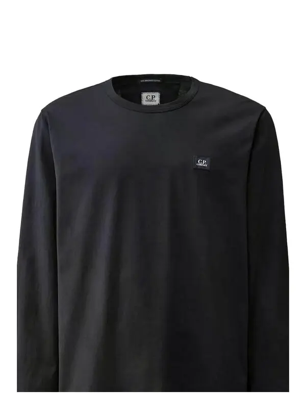 C.P. COMPANY Logo-patch Long-sleeve T-shirt - Blue
