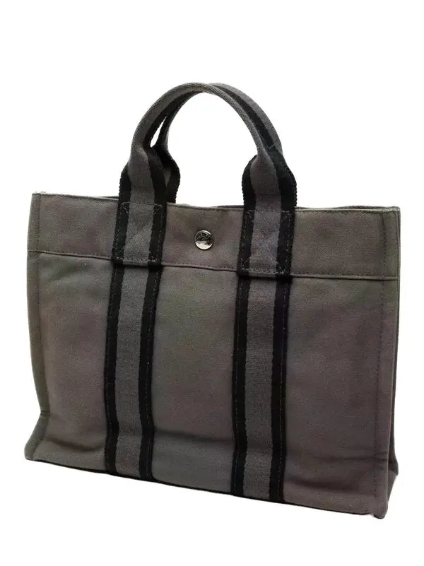 Hermès Canvas Fourre Tout Pm Tote Bag - Grey
