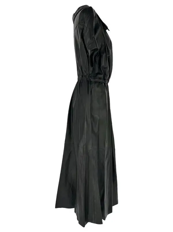 Altuzarra Lydia Lambskin Wrap Dress - Black