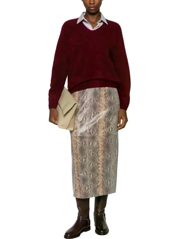 IVORY PARIS Dolly V-neck Sweater - Red