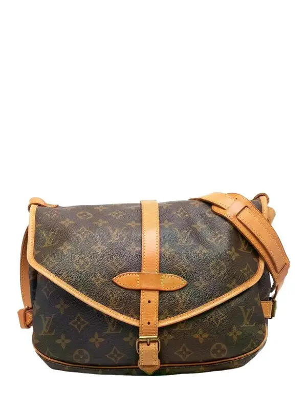 LOUIS VUITTON Monogram Saumur 30 Crossbody Bag - Brown