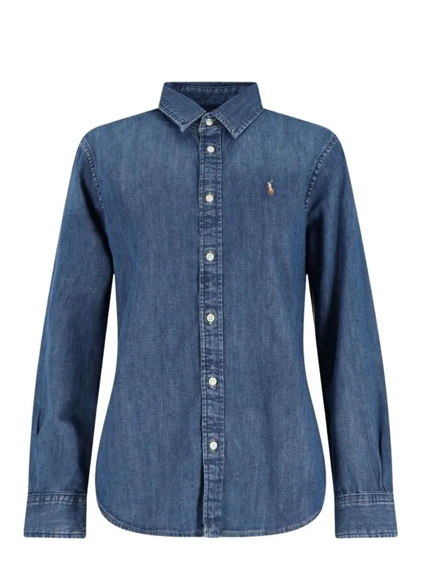 Polo Ralph Lauren Denim Shirt With Logo - Blue