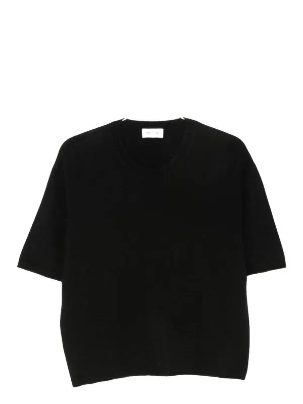 Soft Goat Cashmere T-shirt - Black