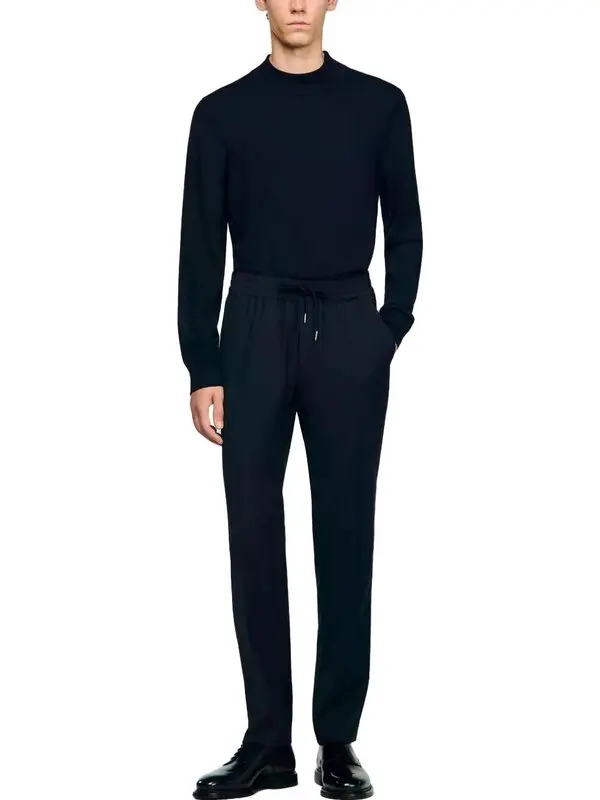 Sandro Elasticated Drawstring Trousers - Blue