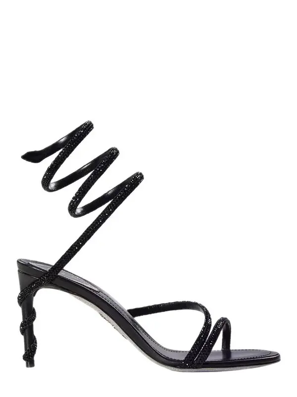 Rene Caovilla Margot Crystal Embellished Sandals - Black