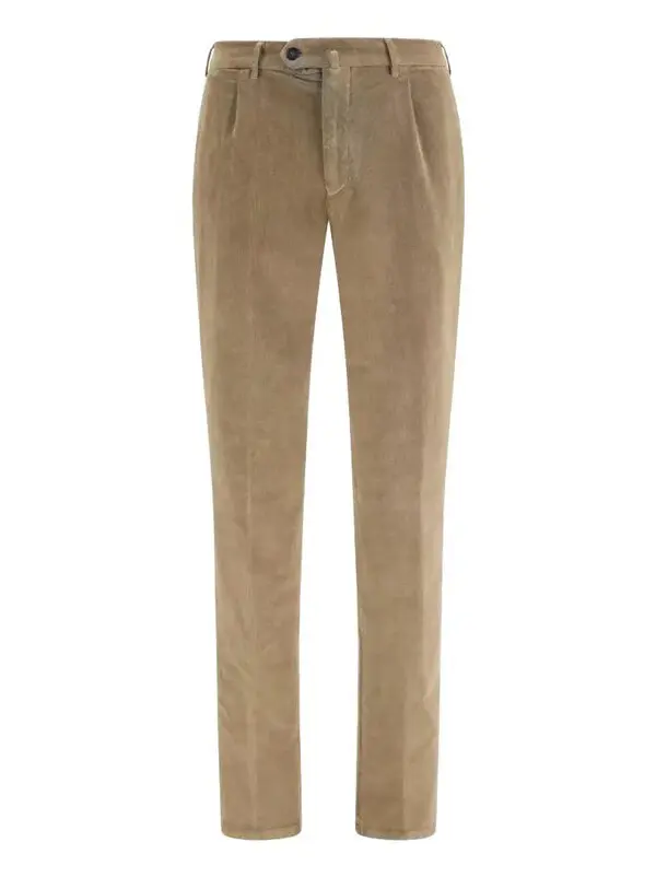 GERMANO 1952 Corduroy Pleated Trousers - Neutrals