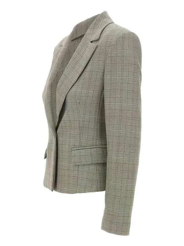 KAOS Prince-of-wales-check Single-breasted Blazer - Grey