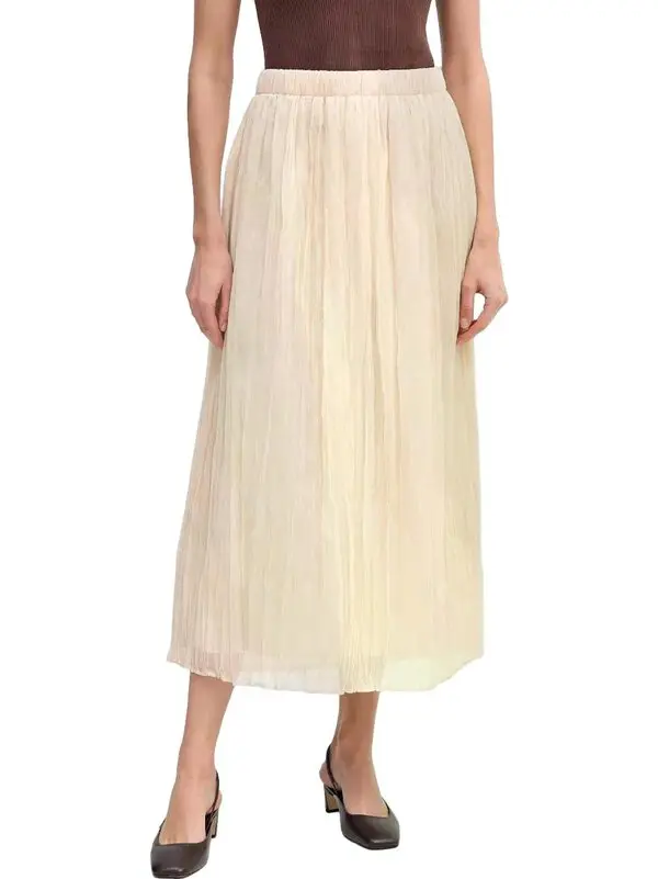 OUI Pleated Midi Skirt - Neutrals
