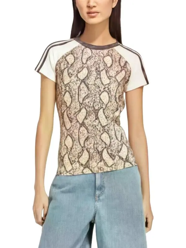 Adidas Cali Snake-print T-shirt - Neutrals