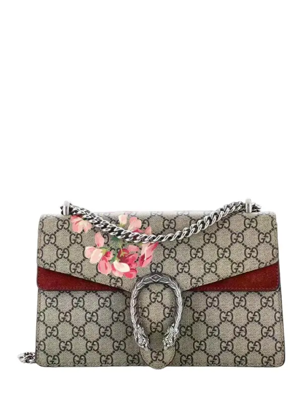 Gucci Dionysus Blooms Print Gg Coated Canvas Small Shoulder Bag - Pink