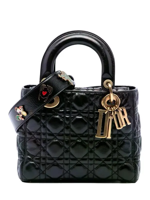 Dior Patent Cannage Lady Satchel - Black