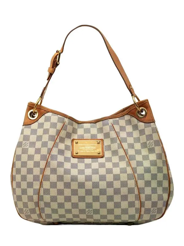 LOUIS VUITTON Damier Azur Galliera Pm Shoulder Bag - White
