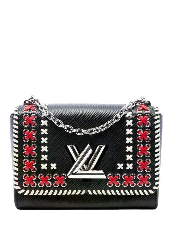 LOUIS VUITTON 2016 Epi Tricolor Embroidered Twist Mm Crossbody Bag - Black