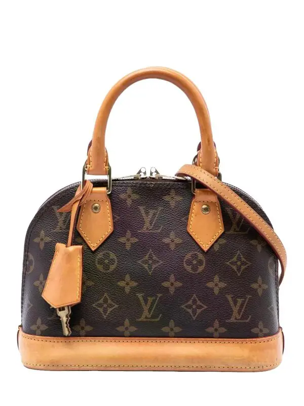 LOUIS VUITTON Monogram Alma Bb Satchel - Brown