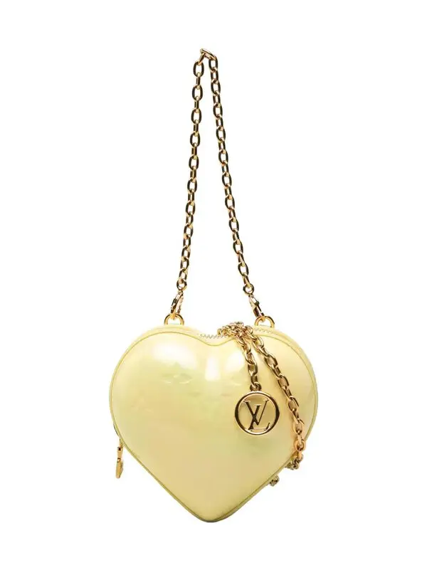 LOUIS VUITTON Monogram Vernis Keep My Heart Chain Crossbody Bag - Yellow