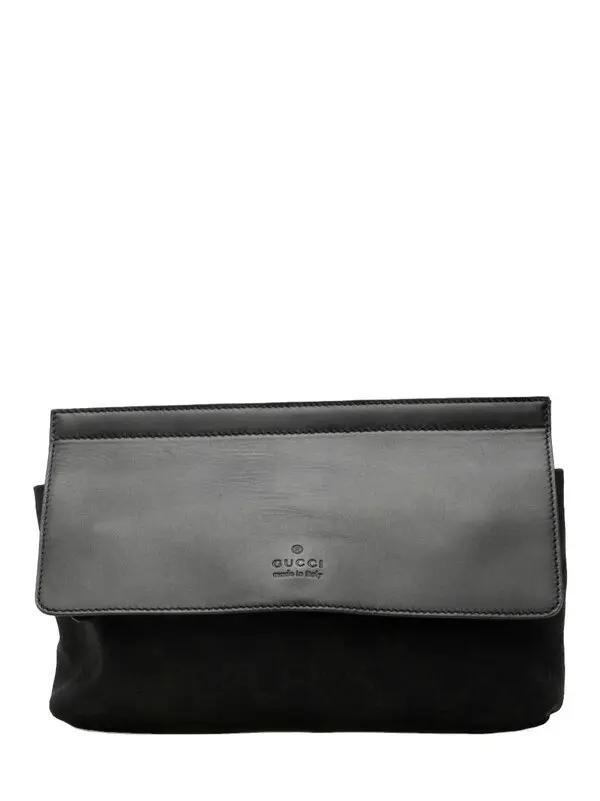 Gucci Gg Canvas And Leather Web Belt Bag - Black