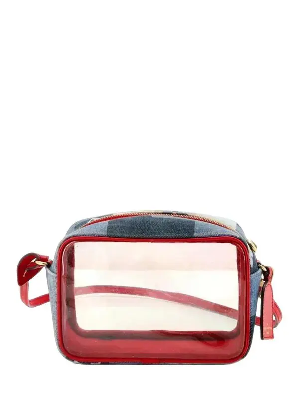 LOUIS VUITTON Damier And Monogram Patchwork Denim Shoulder Bag - Blue