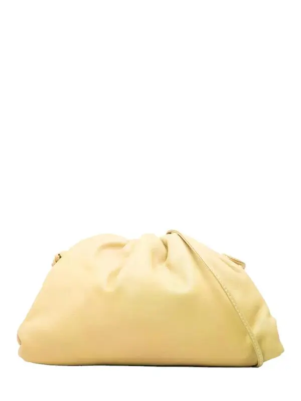 Bottega Veneta The Mini Pouch Crossbody Bag In Lambskin - Yellow