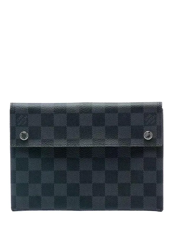 LOUIS VUITTON Damier Graphite Alpha Pochette Mm Clutch Bag - Black